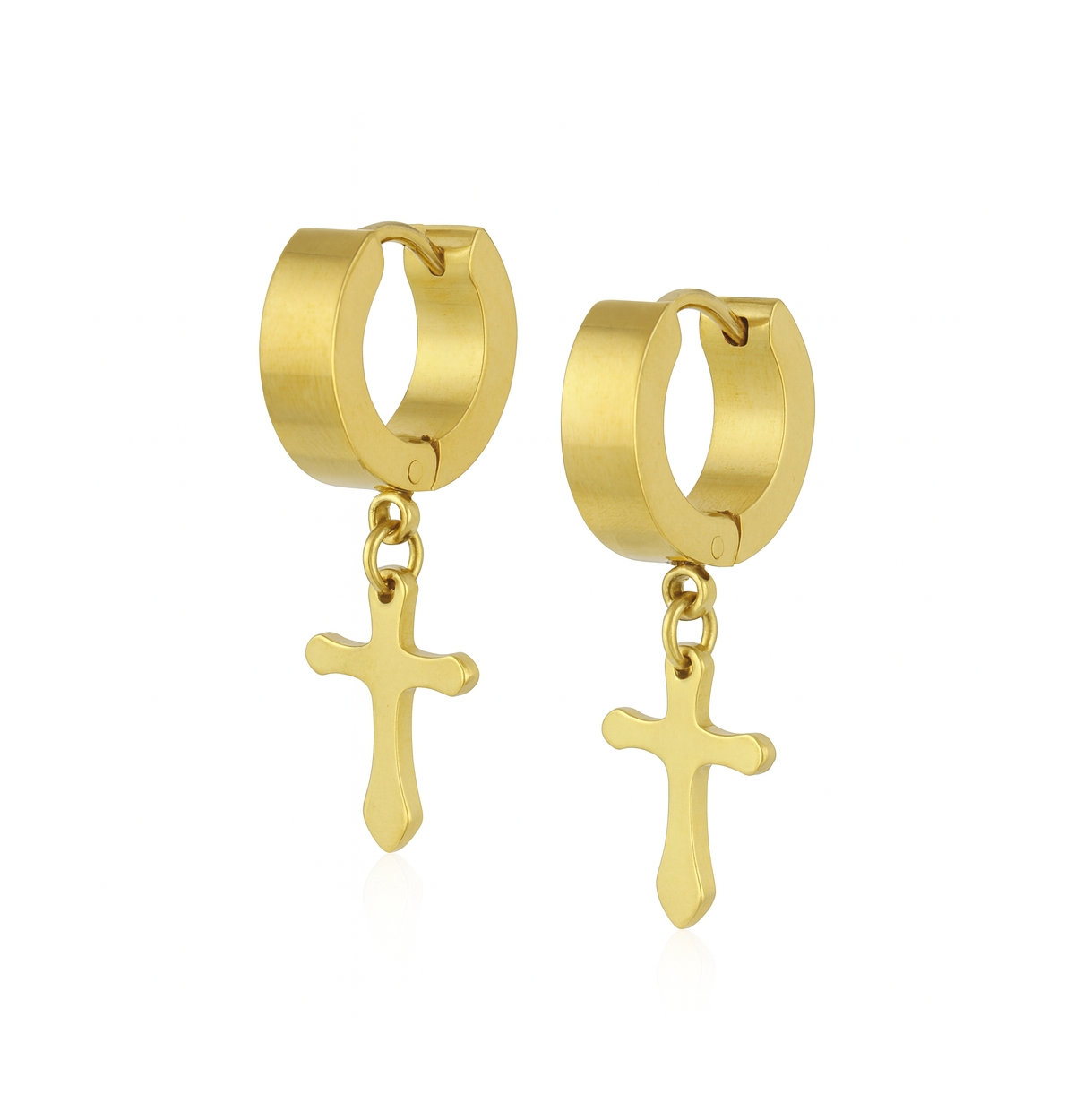 Click here for 18K Gold Plated Stainless Steel Cross Dangle prices