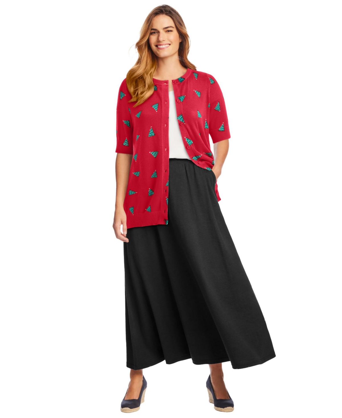 Click here for Woman Within Plus Size Within Perfect Elbow-Length... prices