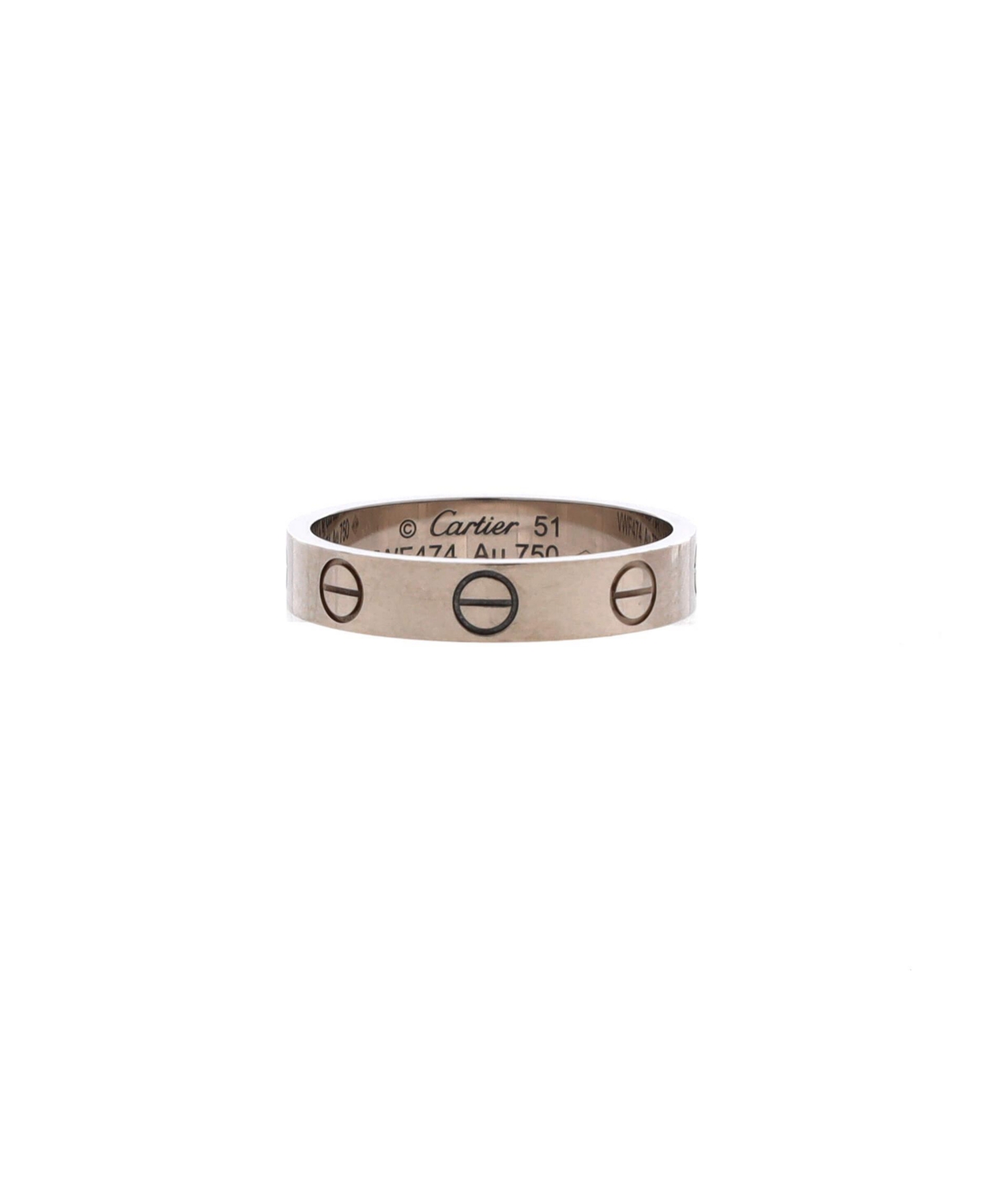 Click here for Pre-Owned Cartier Love Wedding Band Ring - 18k whi... prices