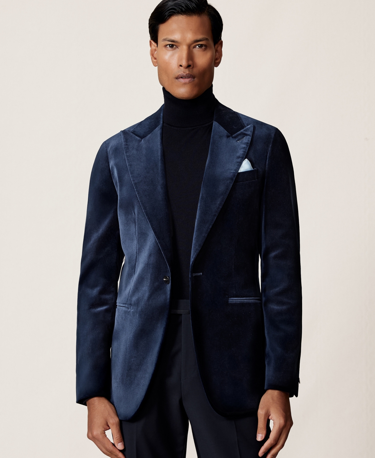 Click here for Reiss Mens Single-Breasted Velvet Slim-Fit Blazer... prices