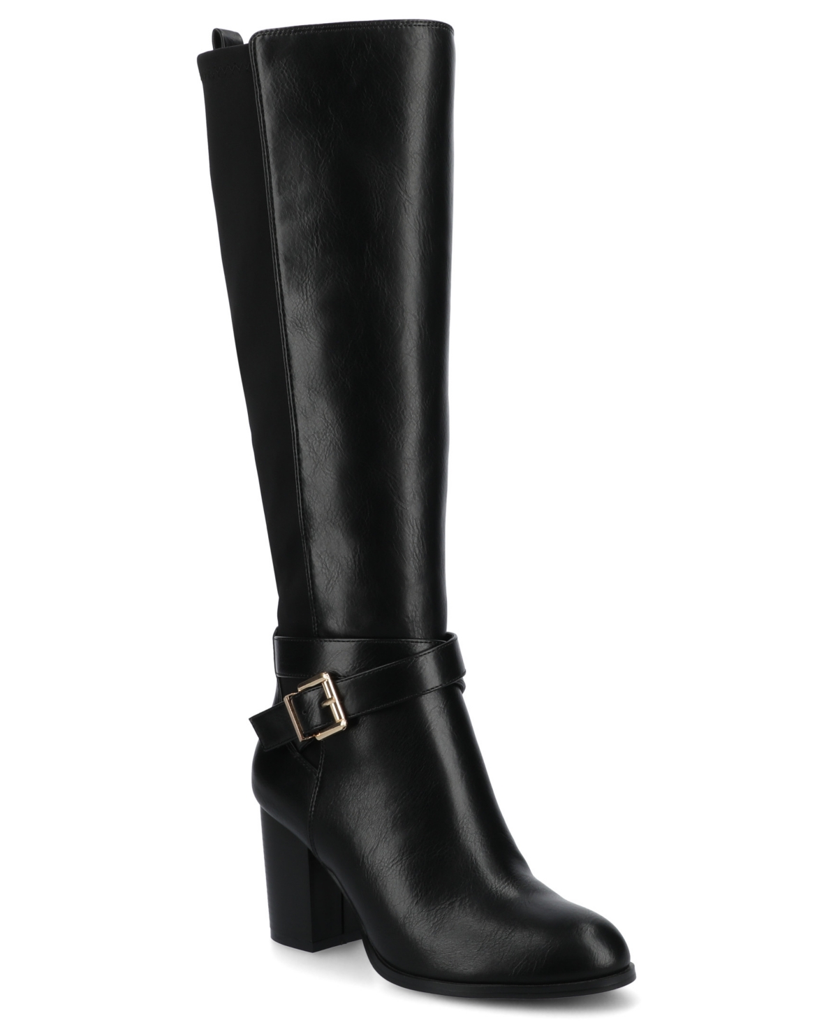 Click here for Journee Womens Avalonn Buckle Strap Knee High Stac... prices