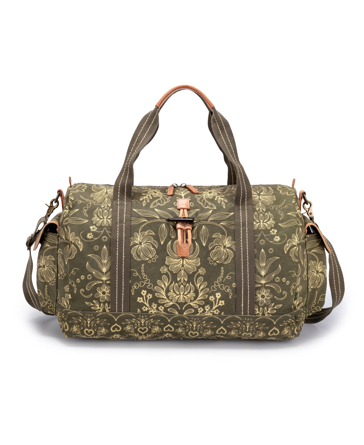 Click here for Tsd Brand Valley and Sky Weekender Duffle Bag - Ol... prices