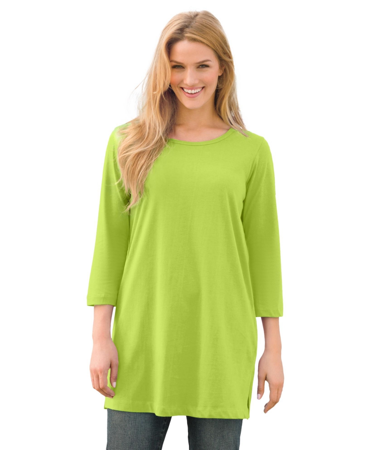 Click here for Woman Within Womens Within Perfect Three-Quarter-S... prices
