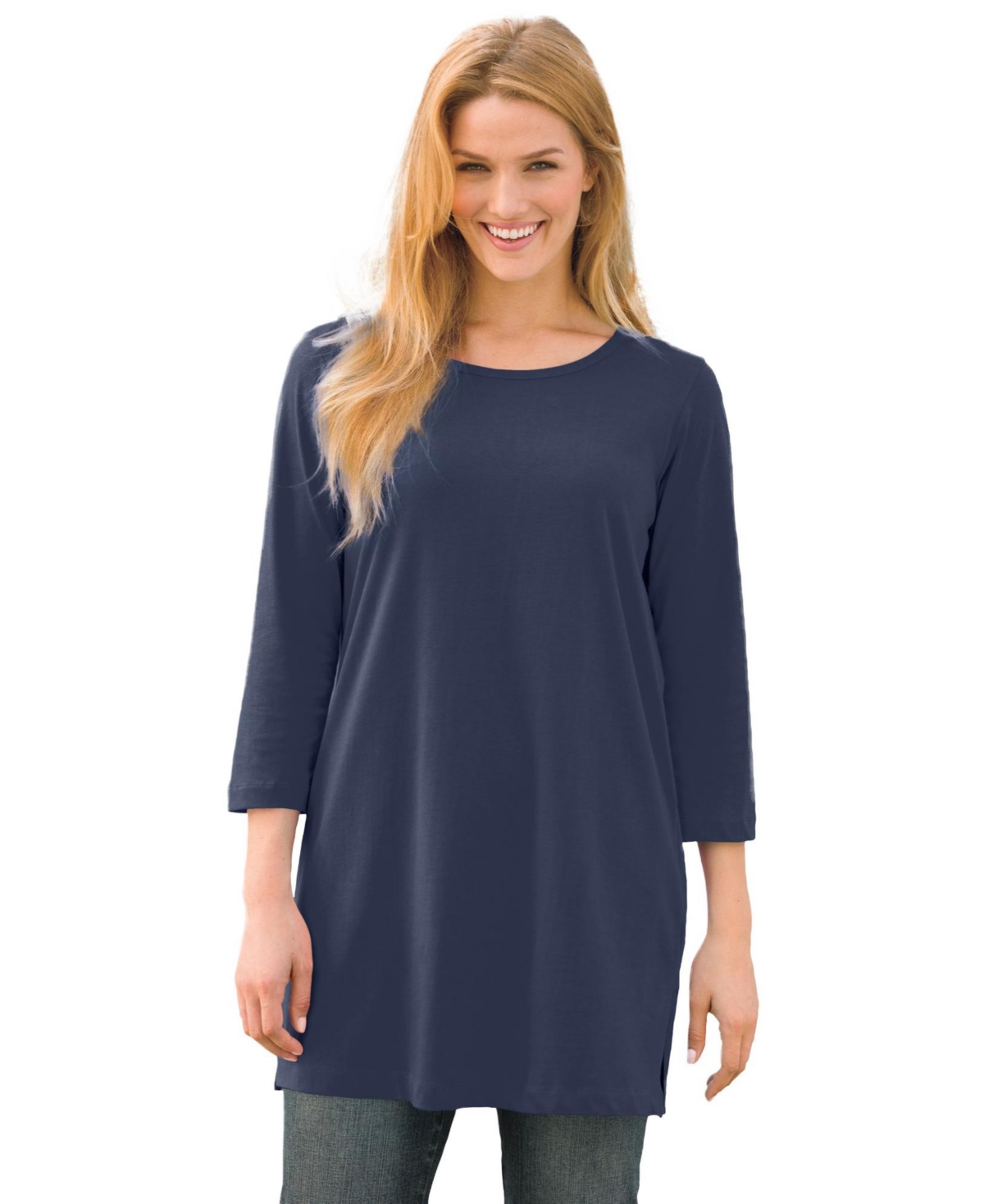 Click here for Woman Within Womens Within Perfect Three-Quarter-S... prices