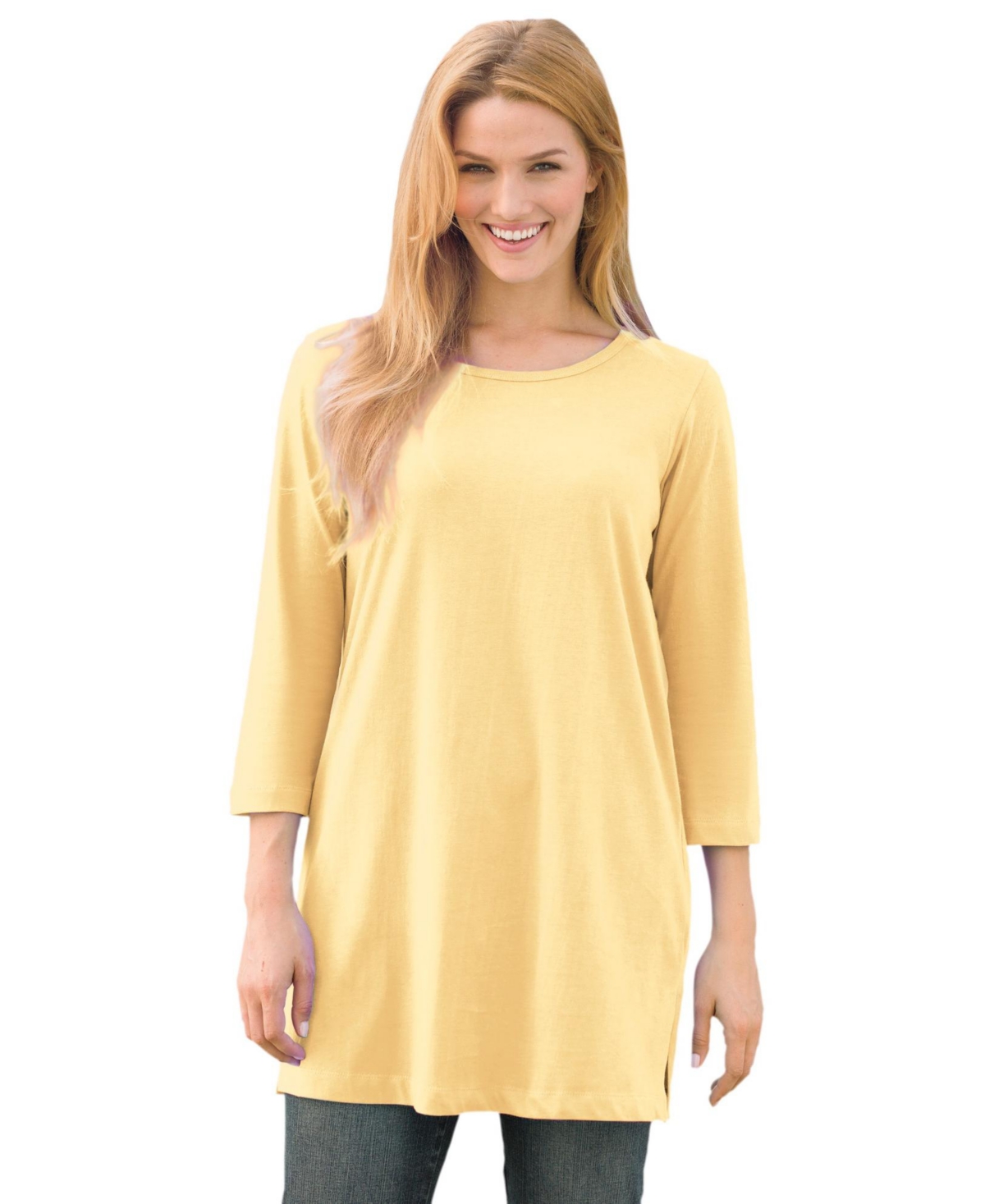 Click here for Woman Within Womens Within Perfect Three-Quarter-S... prices