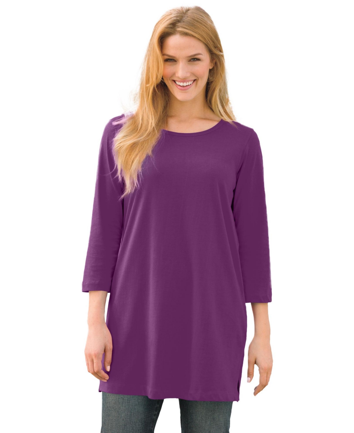 Click here for Woman Within Womens Within Perfect Three-Quarter-S... prices