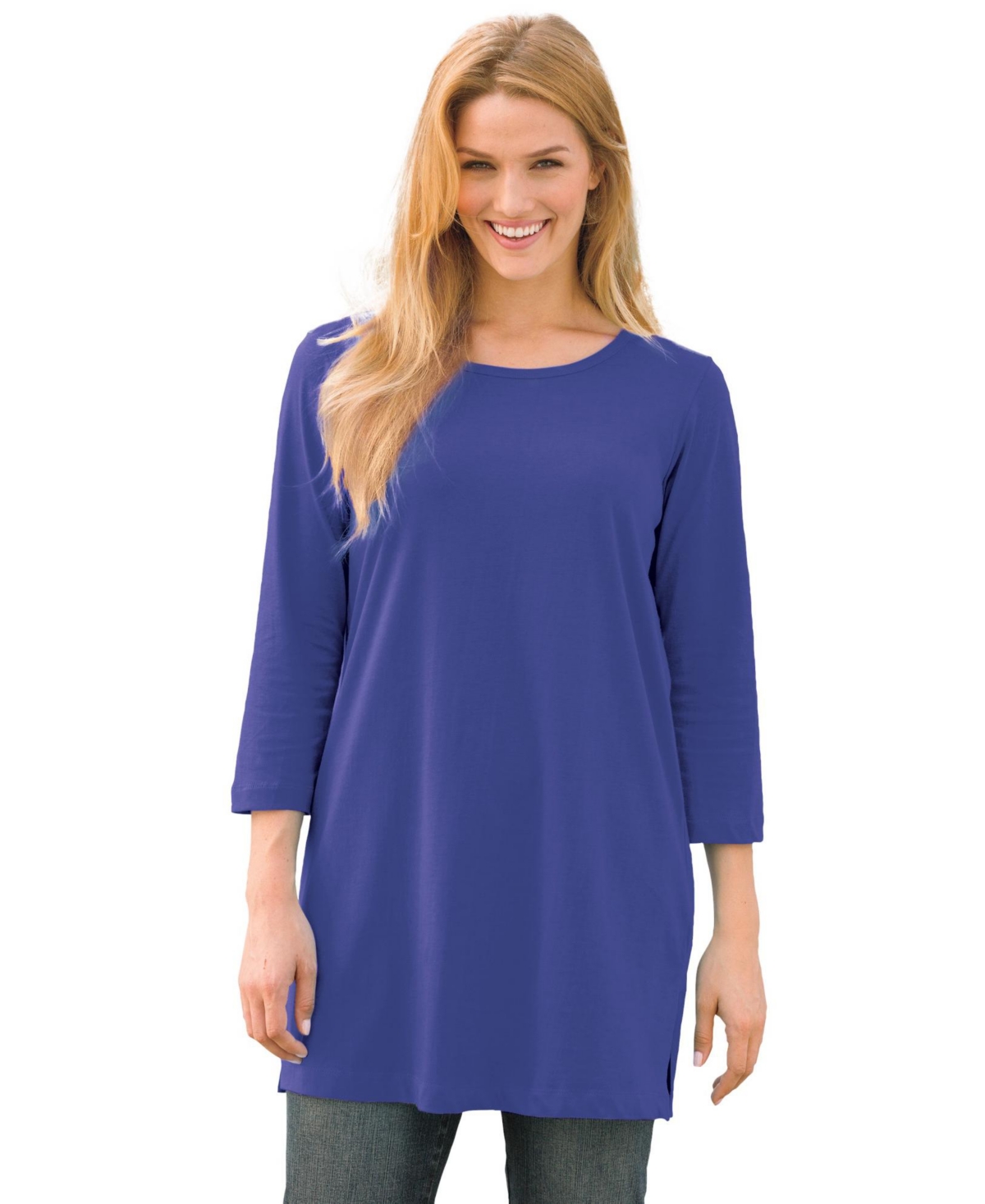 Click here for Woman Within Womens Within Perfect Three-Quarter-S... prices