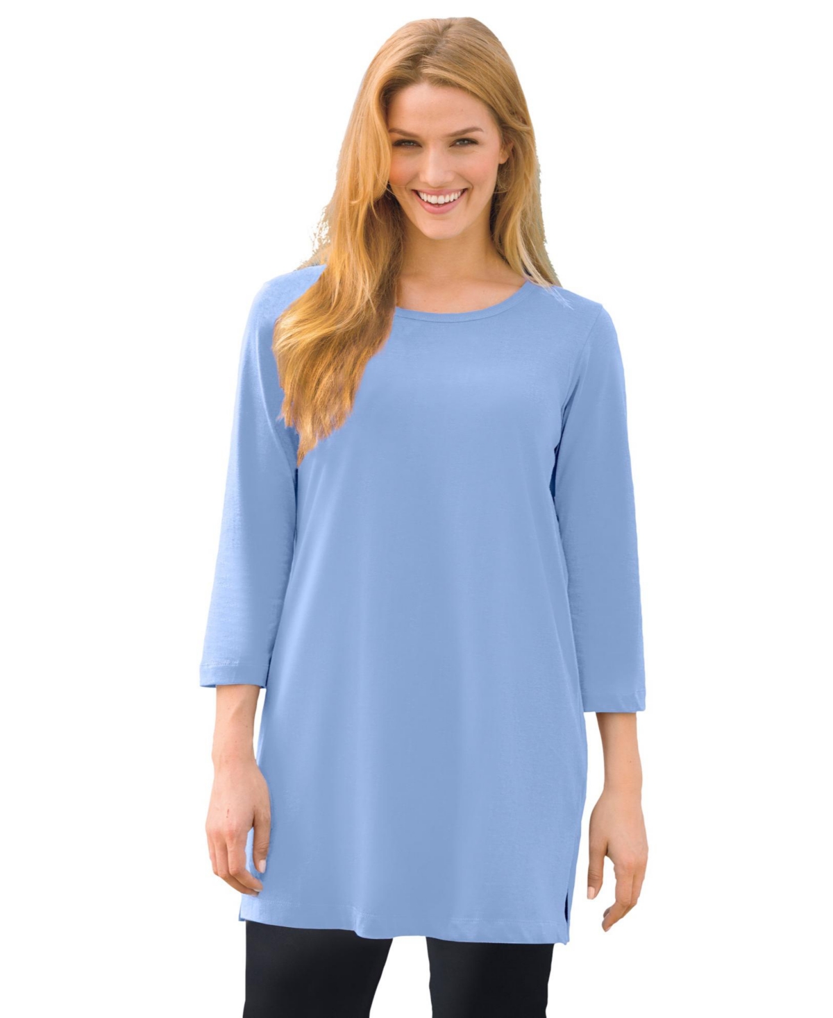 Click here for Woman Within Womens Within Perfect Three-Quarter-S... prices