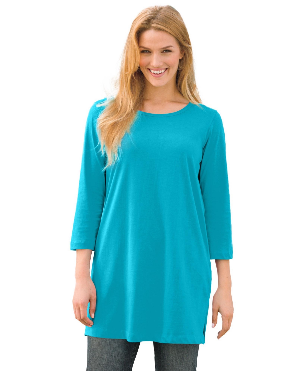 Click here for Woman Within Womens Within Perfect Three-Quarter-S... prices