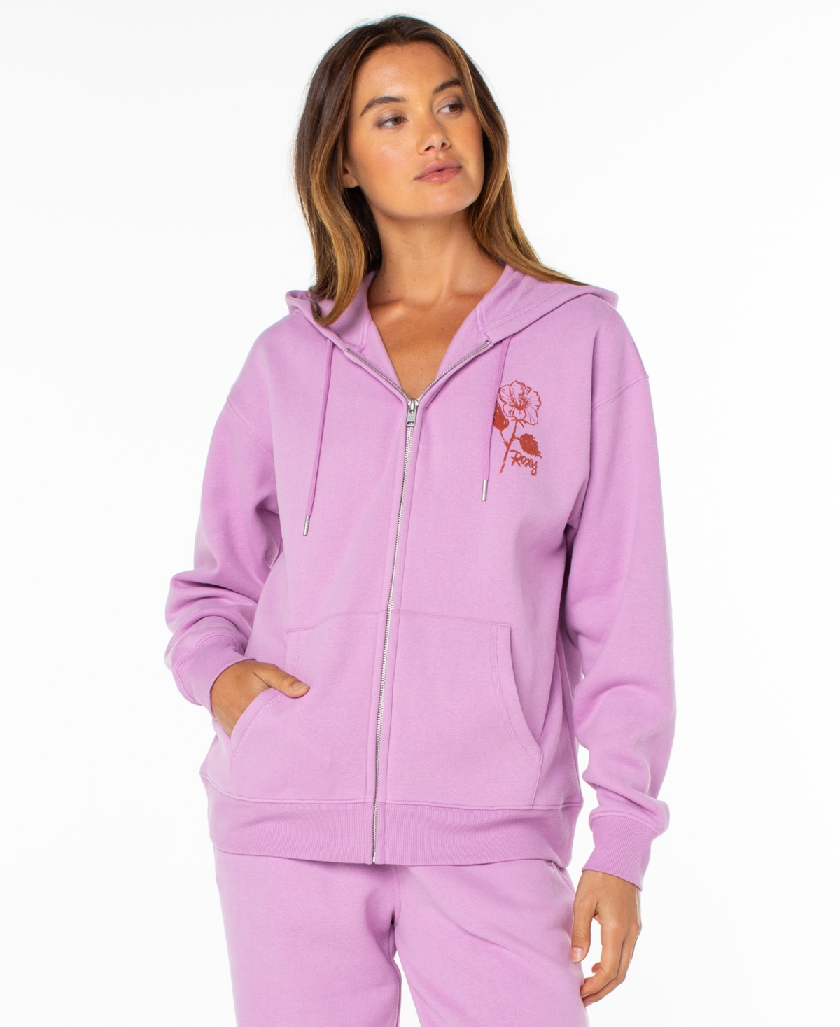 Click here for Roxy Womens Tidal Front-Zip Hoodie - Lilac Sachet prices