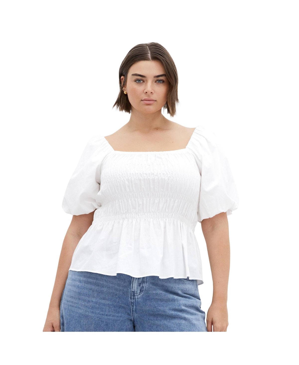 Click here for City Chic Plus Size Blaire Top - Ivory prices