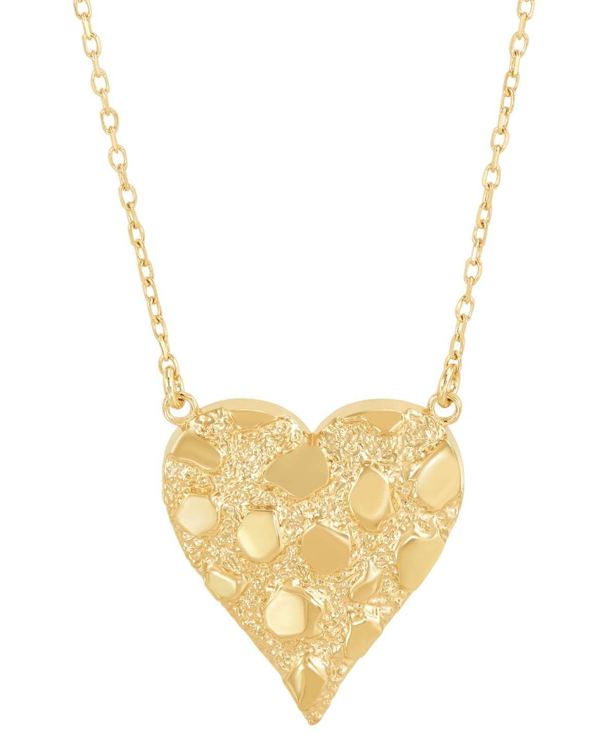 Click here for Macys Polished Nugget Heart Pendant Necklace in 10... prices