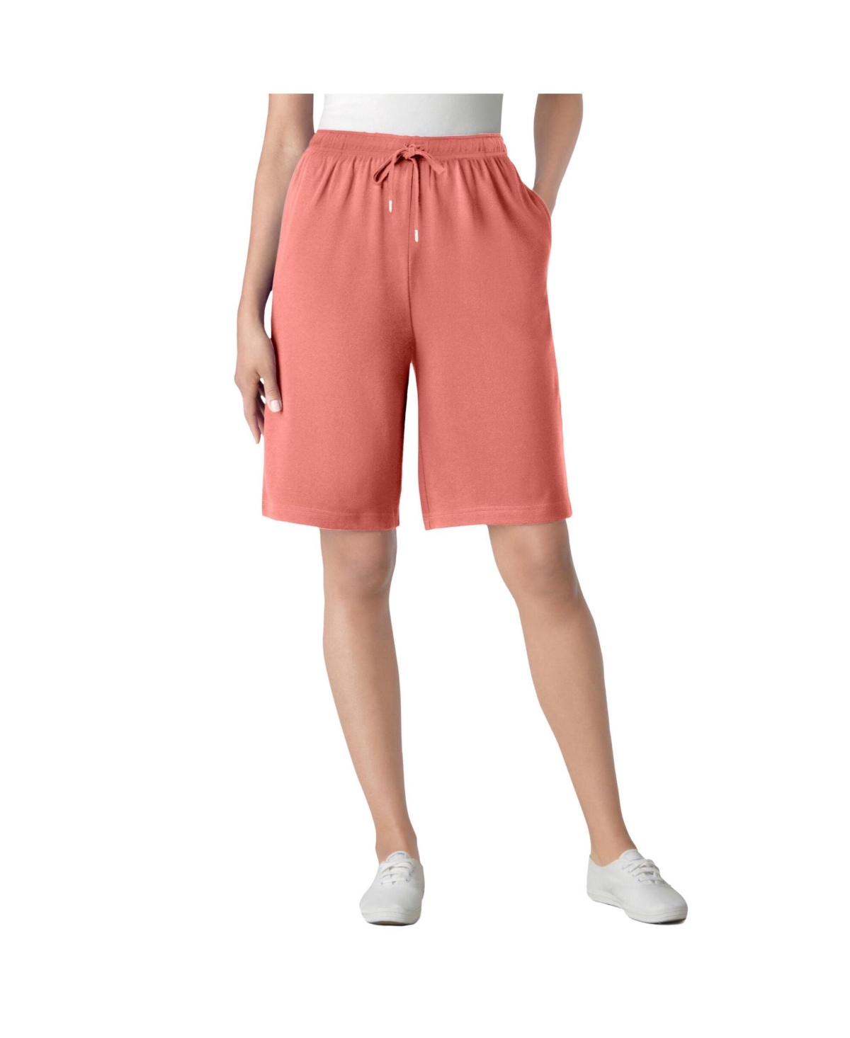 Click here for Woman Within Plus Size Sport Knit Short - Sweet co... prices