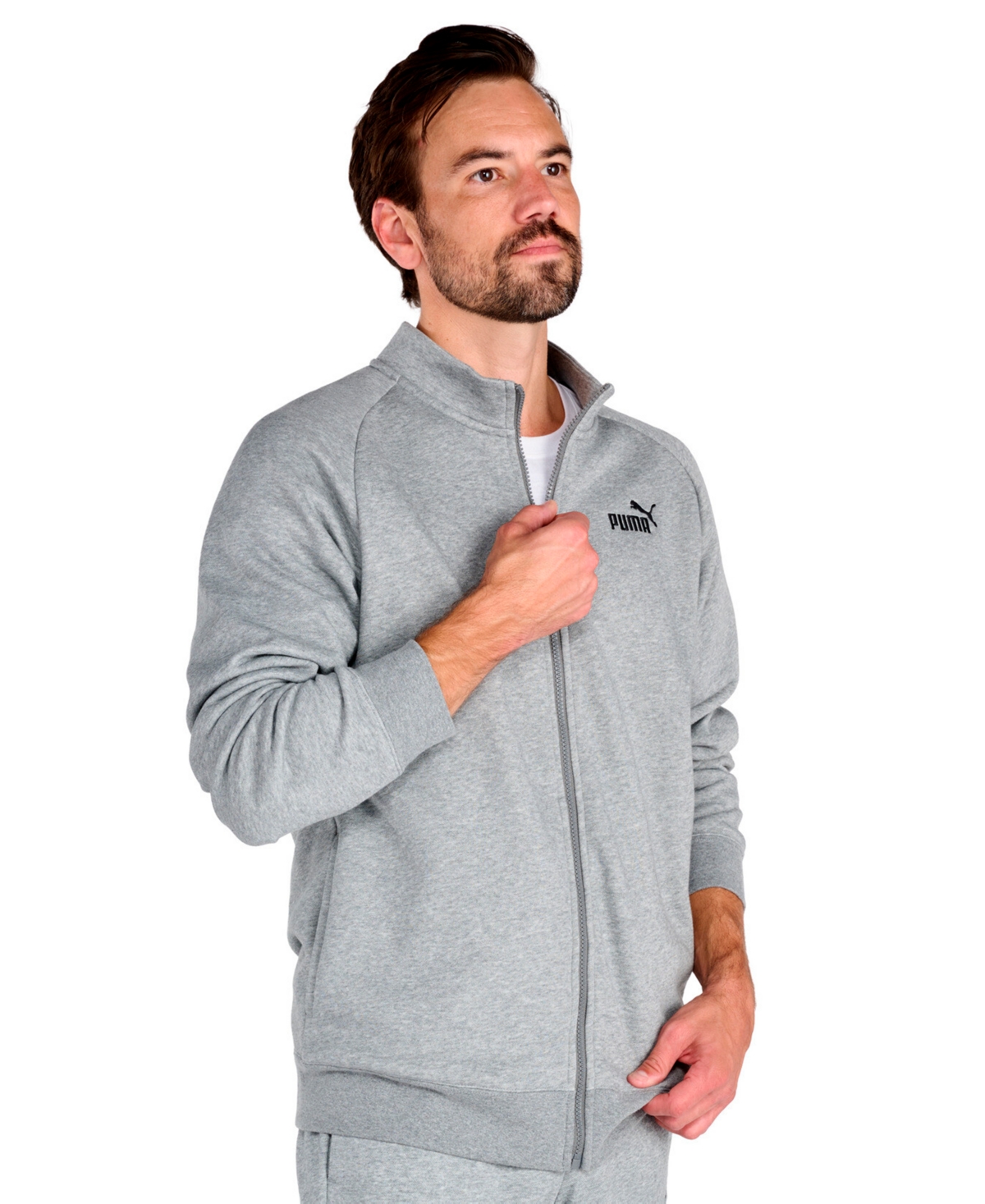 Click here for Puma Mens Zip Front Track Jacket - Medium Gray Hea... prices