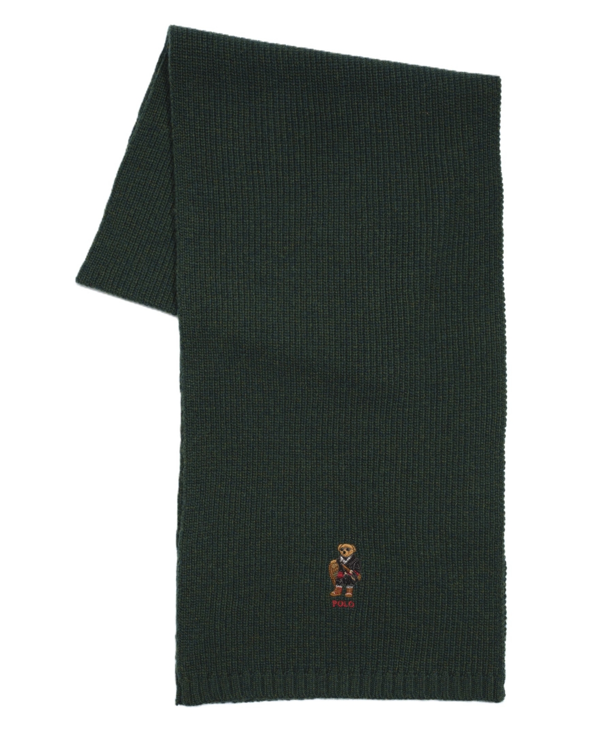 Click here for Polo Ralph Lauren Mens Holiday Bear Scarf - Green prices