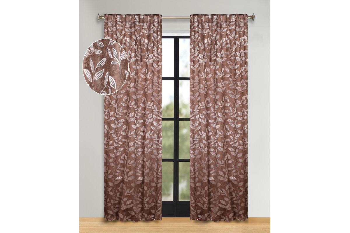 Click here for Superior Modern Leaves Room Darkening Grommet Top... prices