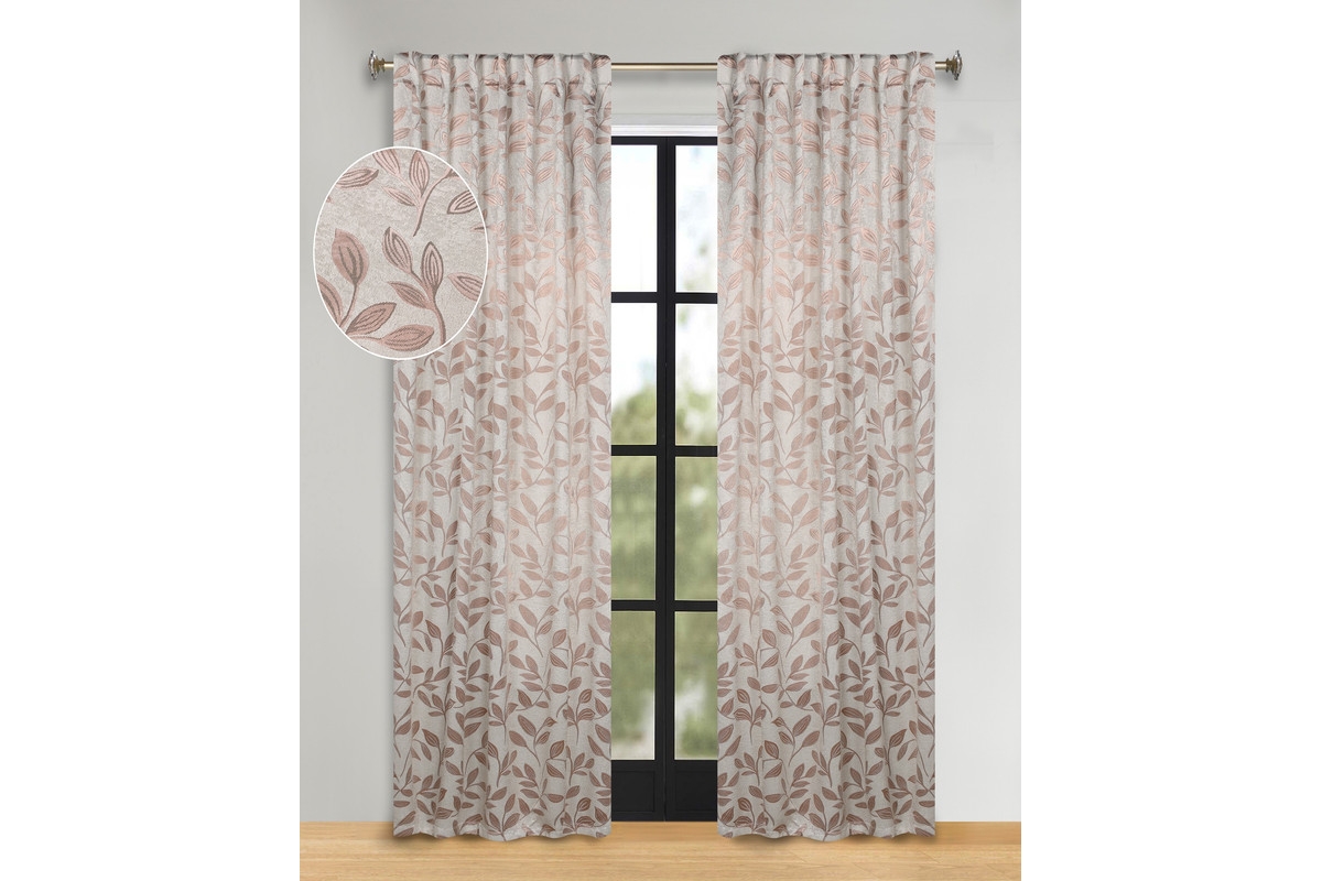 Click here for Superior Modern Leaves Room Darkening Grommet Top... prices