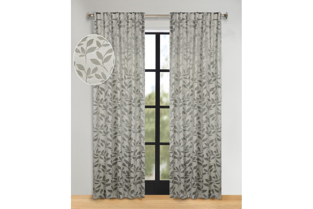 Click here for Superior Modern Leaves Room Darkening Grommet Top... prices