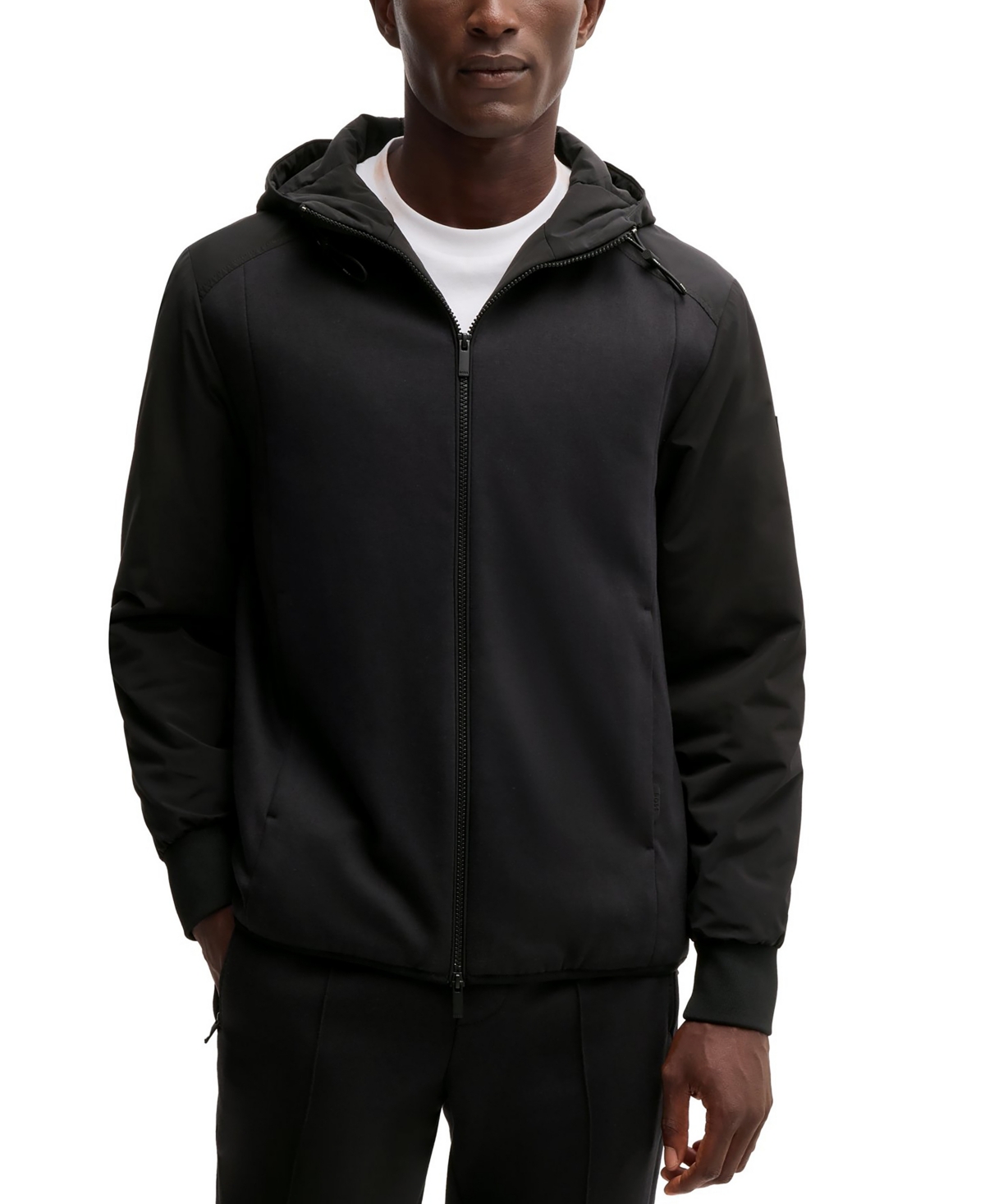 Click here for Boss by Hugo Boss Mens Mixed Material Hooded Regul... prices