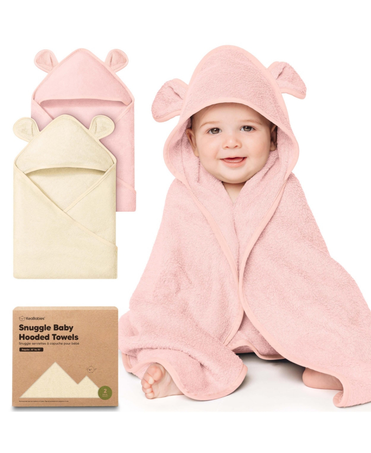Click here for KeaBabies 2pk Snuggle Baby Towels with Hood for Ne... prices
