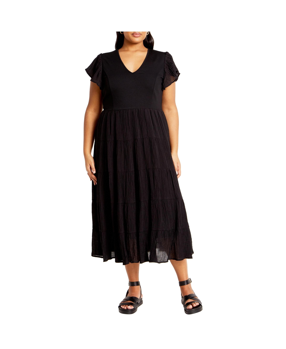 Click here for City Chic Womens Marley Dress - Black prices