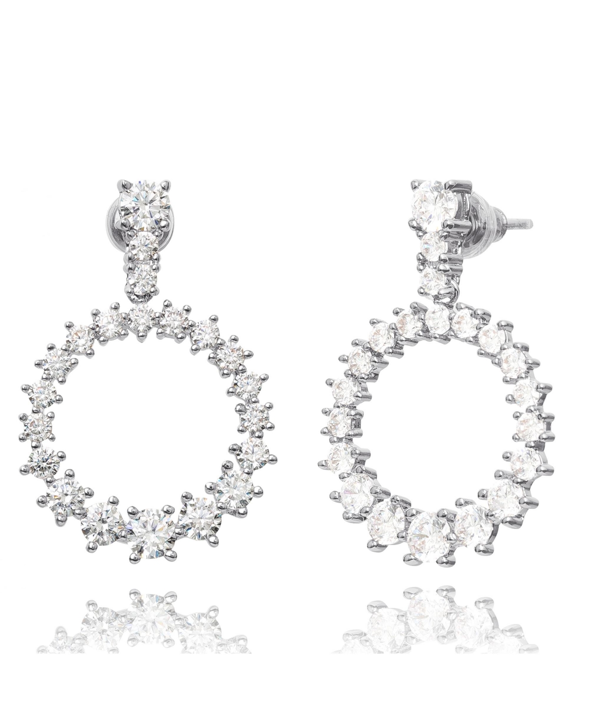 Click here for BCBGeneration Crystal Wreath Hoop Earrings  Silver... prices