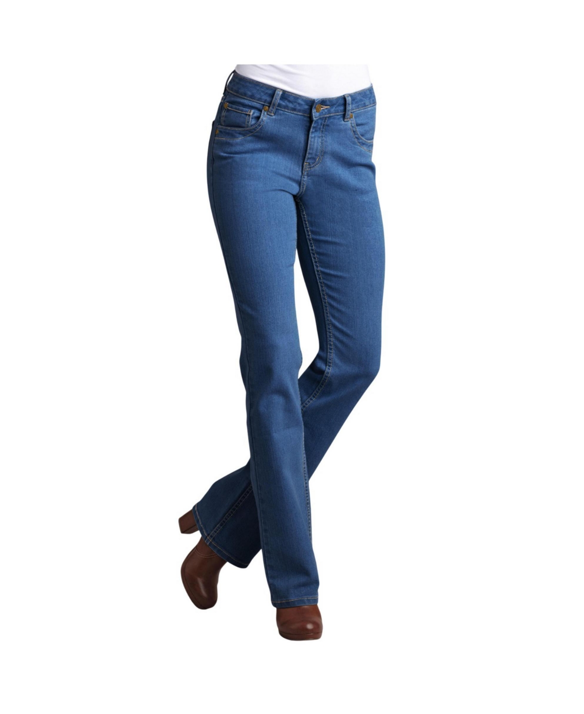 Click here for ellos Womens Bootcut 5-Pocket Jeans - Stonewash prices