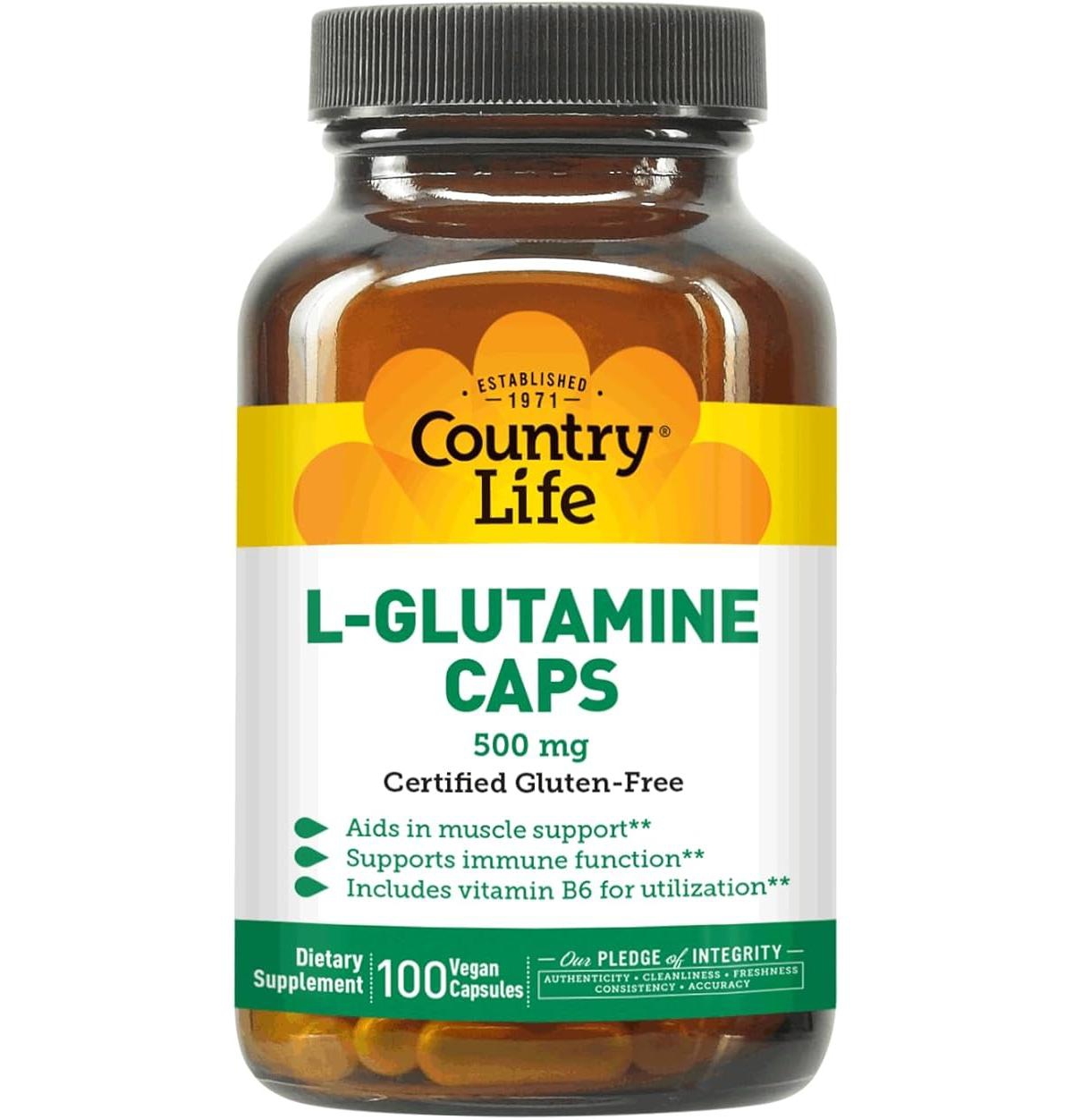 Click here for Country Life L-Glutamine  500 mg  B-6 100 Caps prices