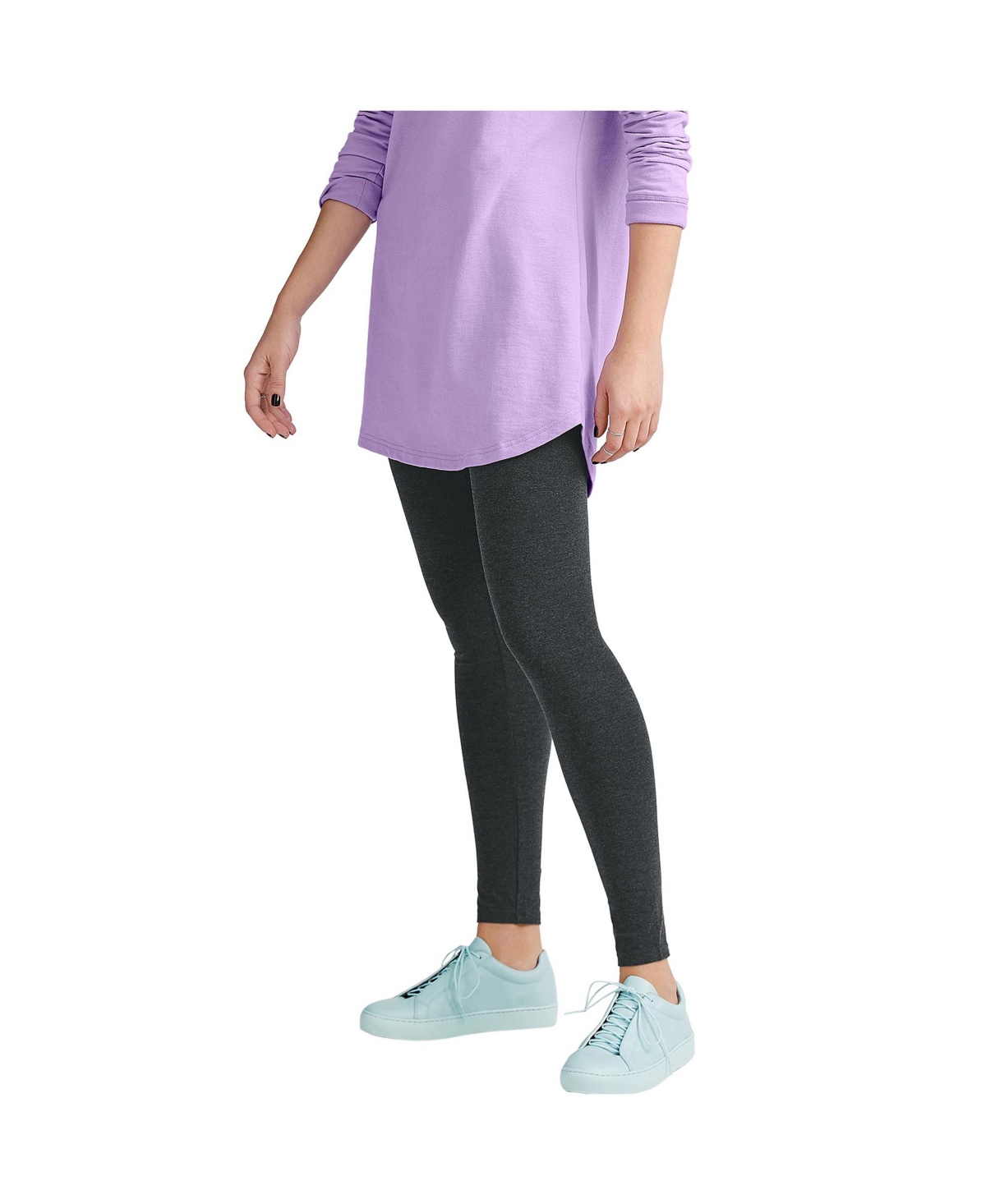 Click here for ellos Womens Cotton Spandex Full Length Leggings -... prices
