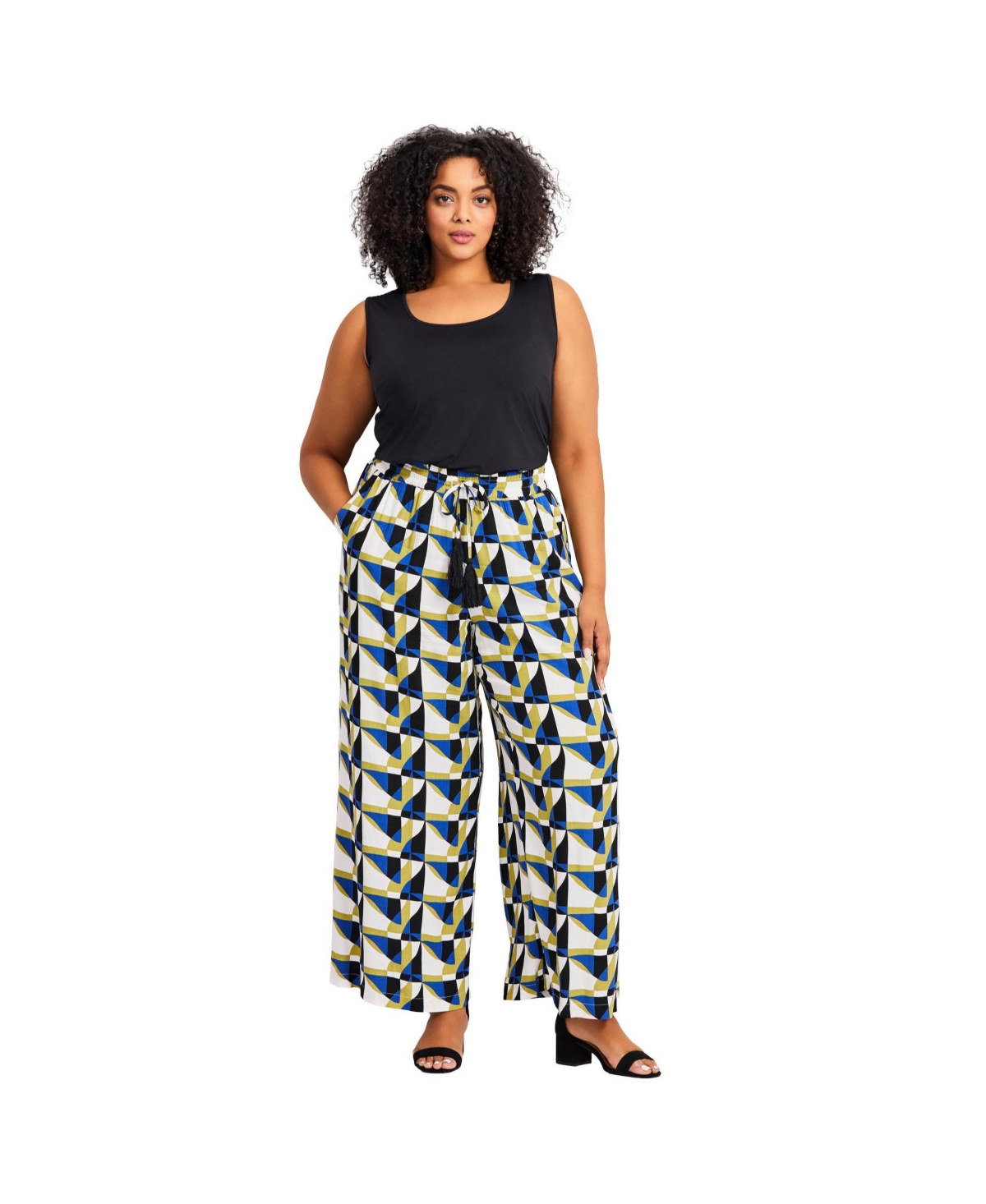 Click here for Avenue Womens Plus Size Allure Wide Leg Pant - Geo prices