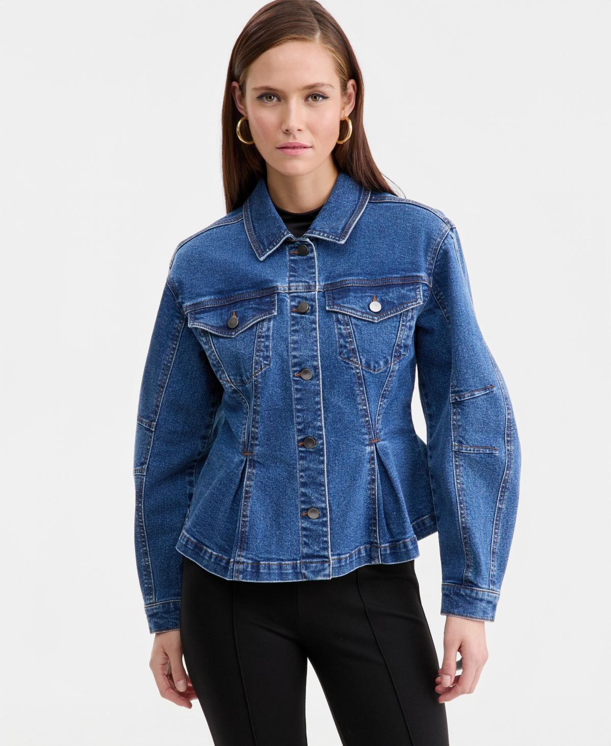 Click here for Bar Iii Womens Sculpted Denim Jacket  Macys Exclus... prices