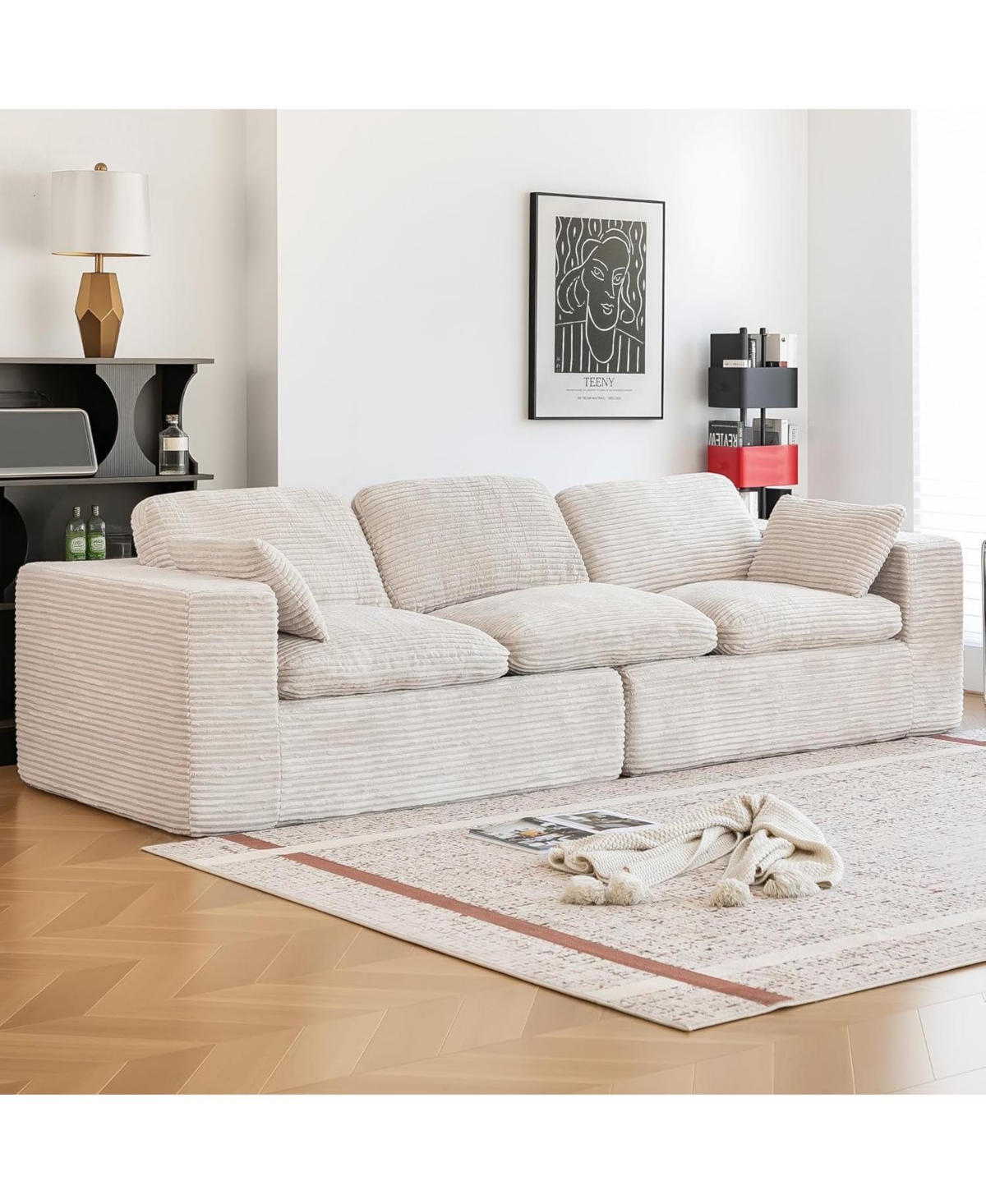 Click here for Aecojoy 110 Oversized Sofa for Living Room  3 Seat... prices
