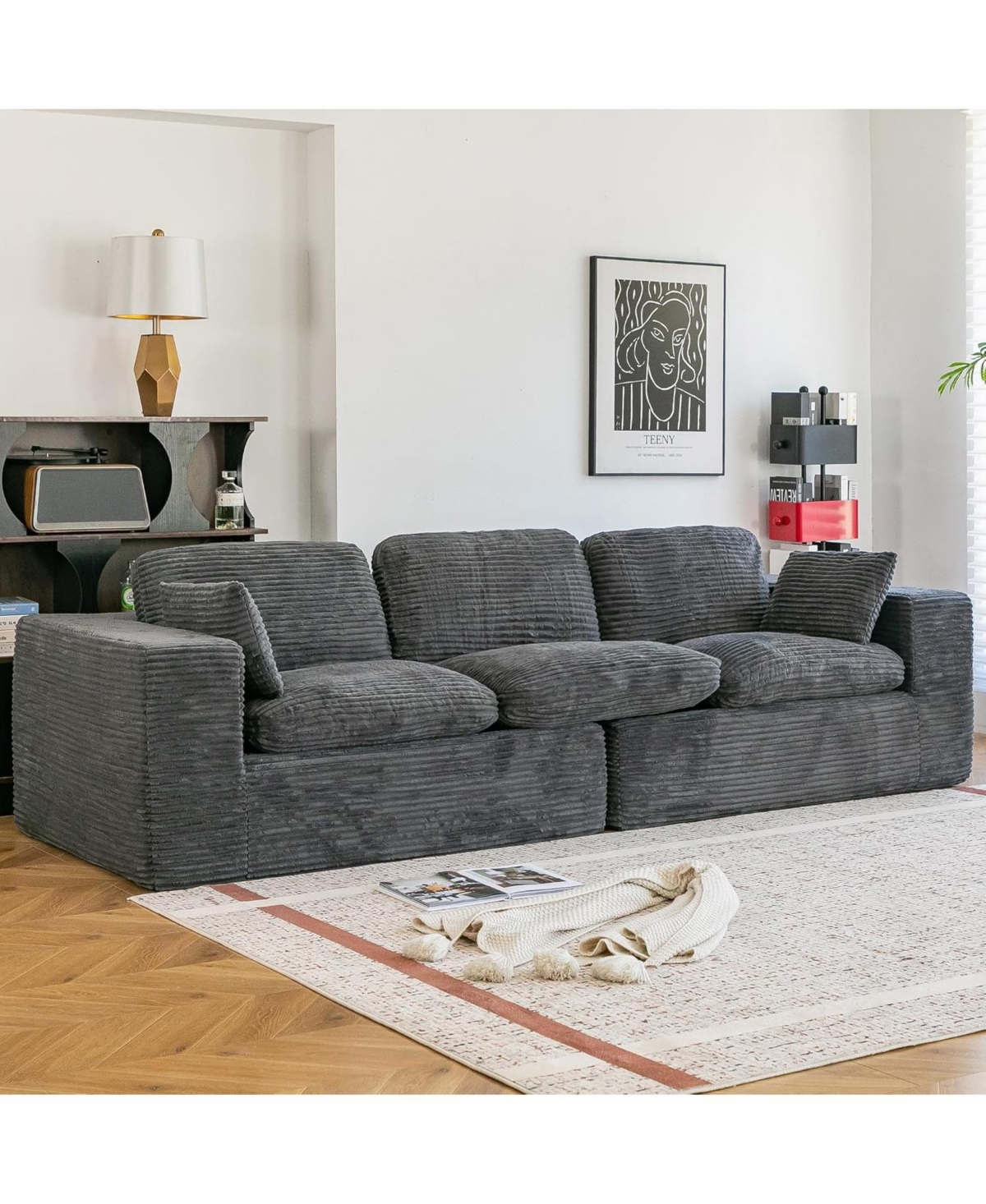 Click here for Aecojoy 110 Oversized Sofa for Living Room  3 Seat... prices