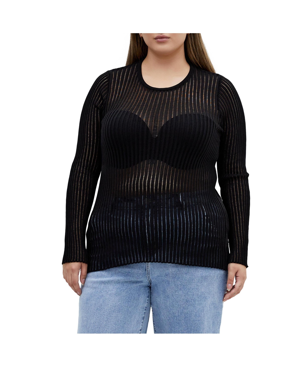 Click here for City Chic Plus Size Eleni Top - Black prices