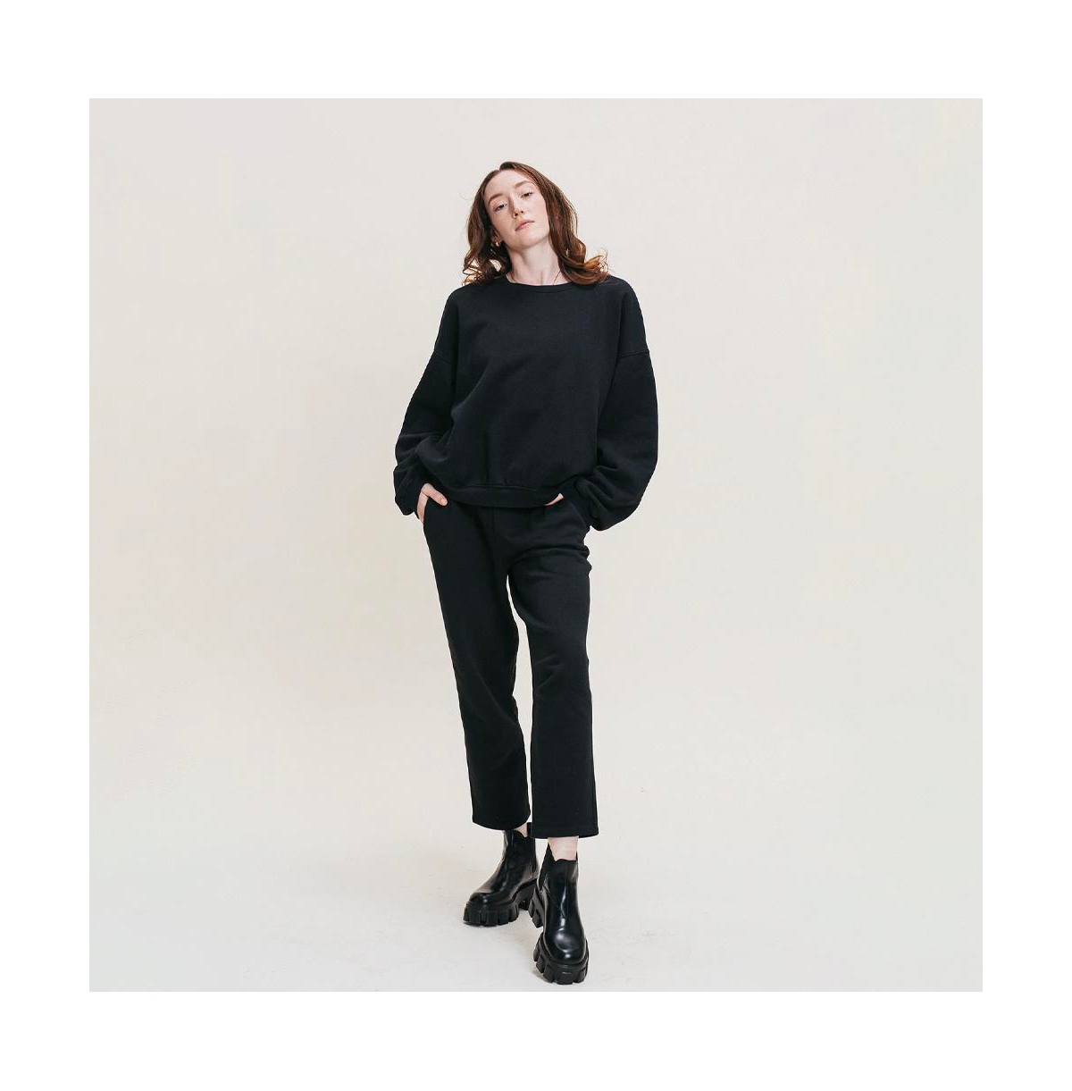 Click here for Ocio Womens Organic Cotton Teddy Cropped Pant - Bl... prices