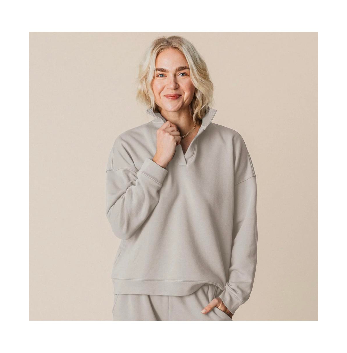 Click here for Ocio Plus Size Organic Cotton Teddy Polo Crew Spec... prices