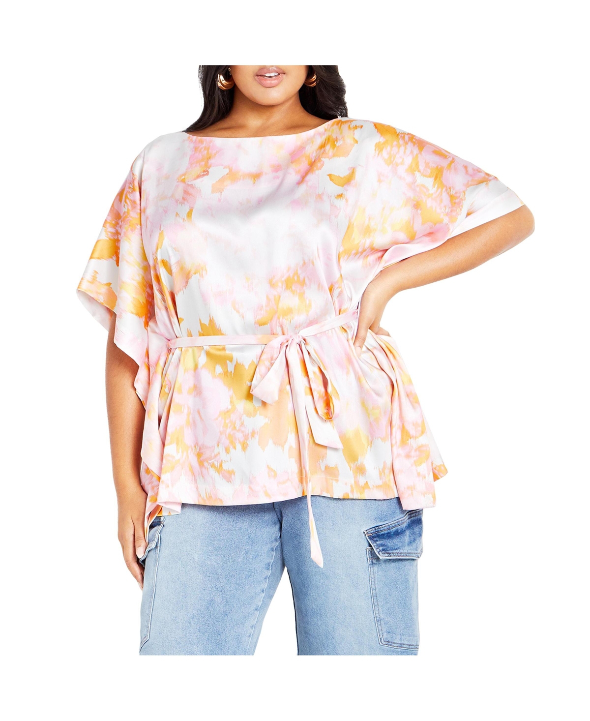 Click here for City Chic Womens Sunset Print Top - Sunset haze prices