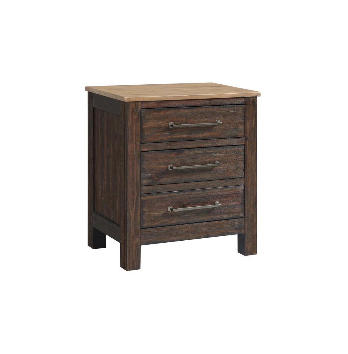 Click here for Nightstand  3 Drawer in Driftwood and Sable prices