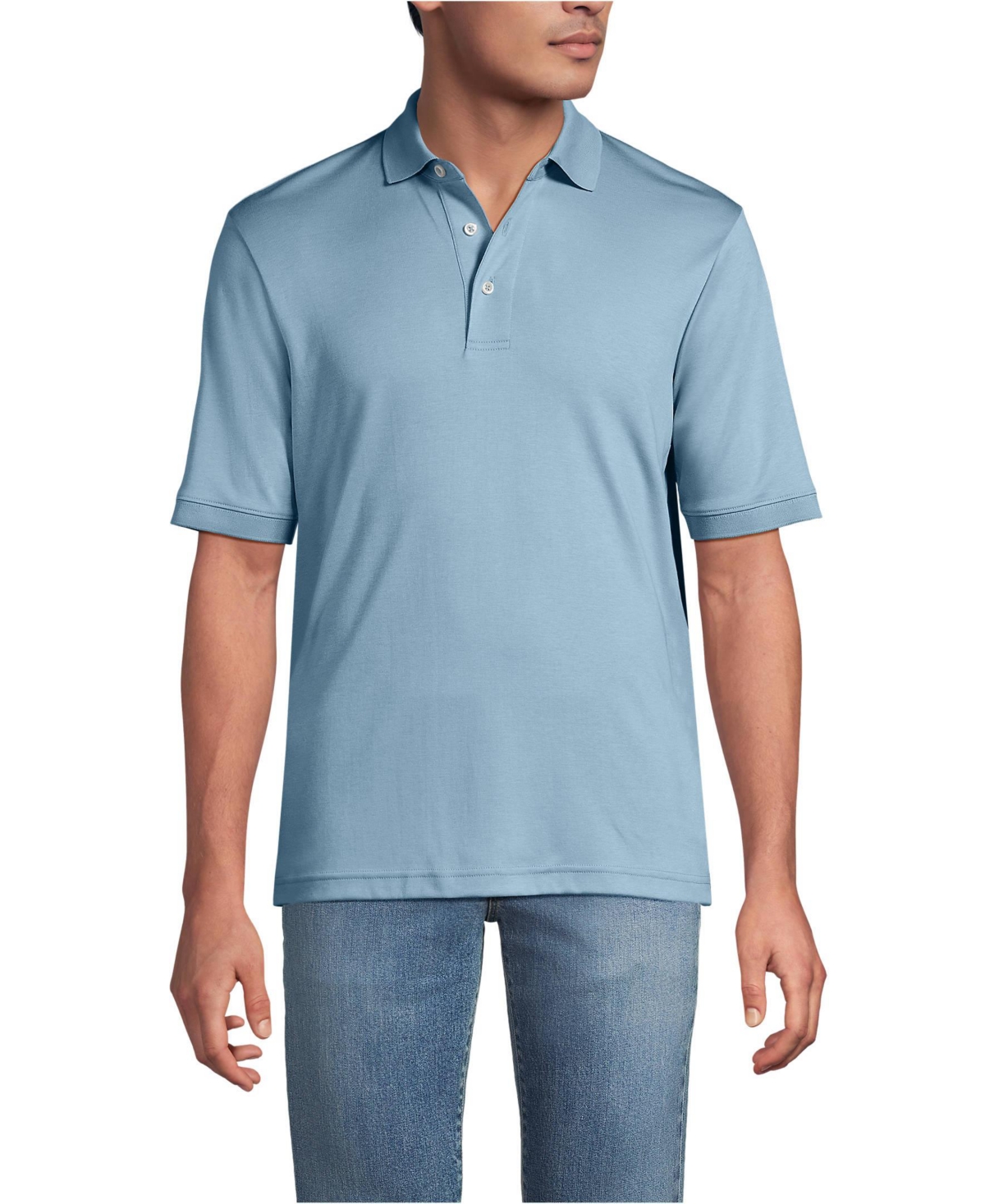 Click here for Lands End Mens Short Sleeve Cotton Supima Polo Shi... prices