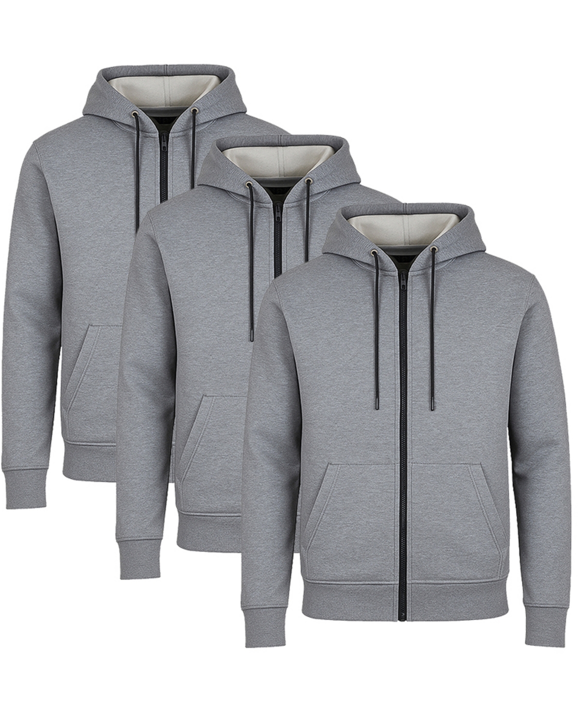 Click here for Blue Ice Mens Lined Full-Zip Hoodie  3-Pack - Heat... prices
