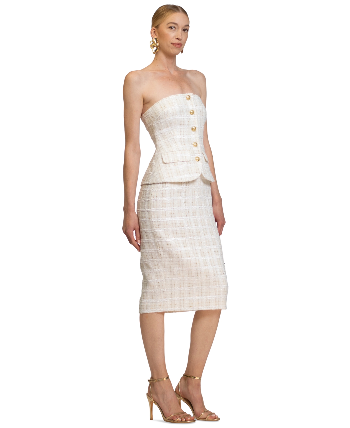 Click here for Rachel Rachel Roy Womens Ellison Strapless Tweed M... prices