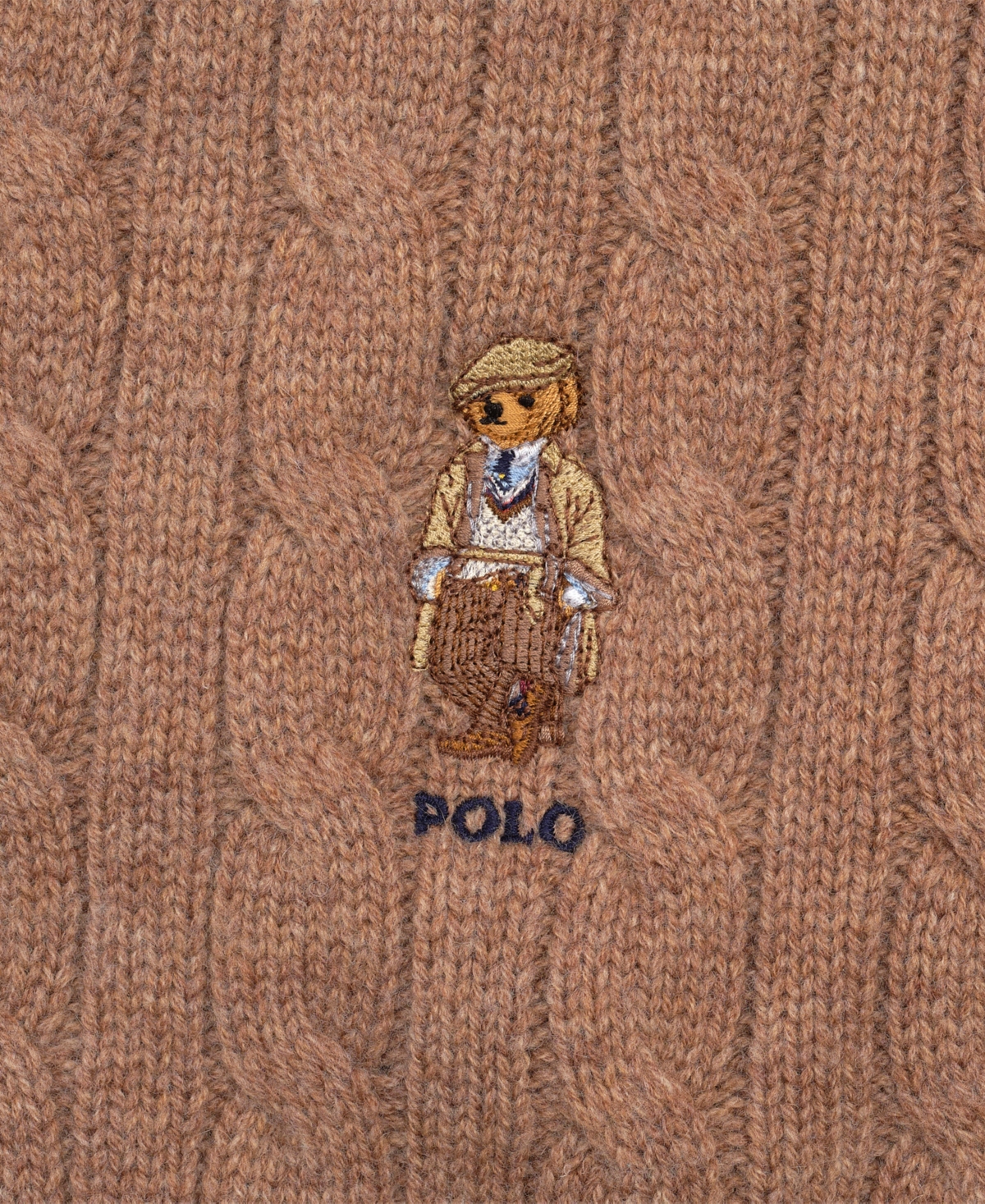 Polo Ralph Lauren Men's Charles Bear Cable Scarf In Brown | ModeSens