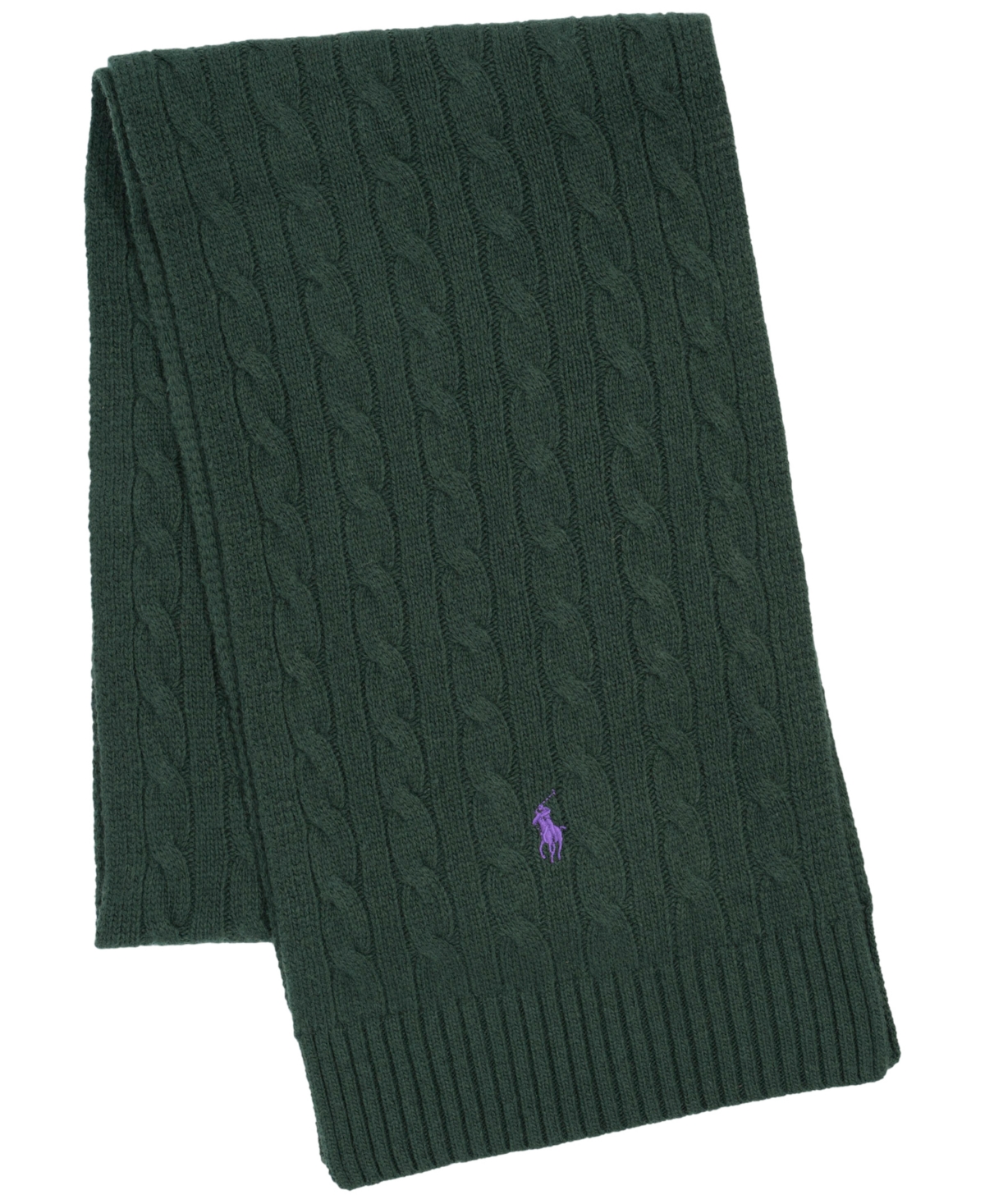 Click here for Polo Ralph Lauren Mens Classic Cable Scarf - Green prices