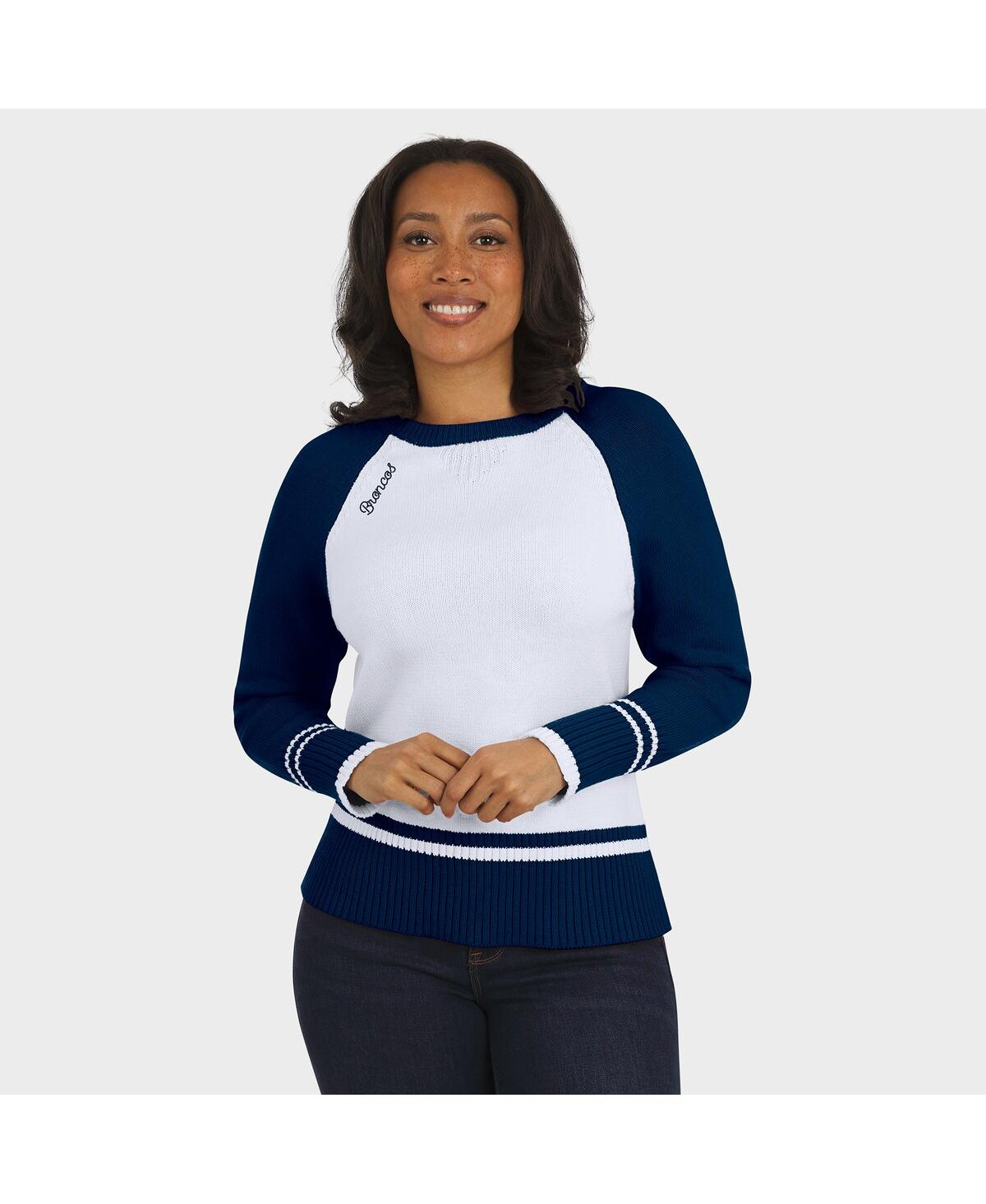 Click here for Wear by Erin Andrews Womens White/Navy Denver Bron... prices