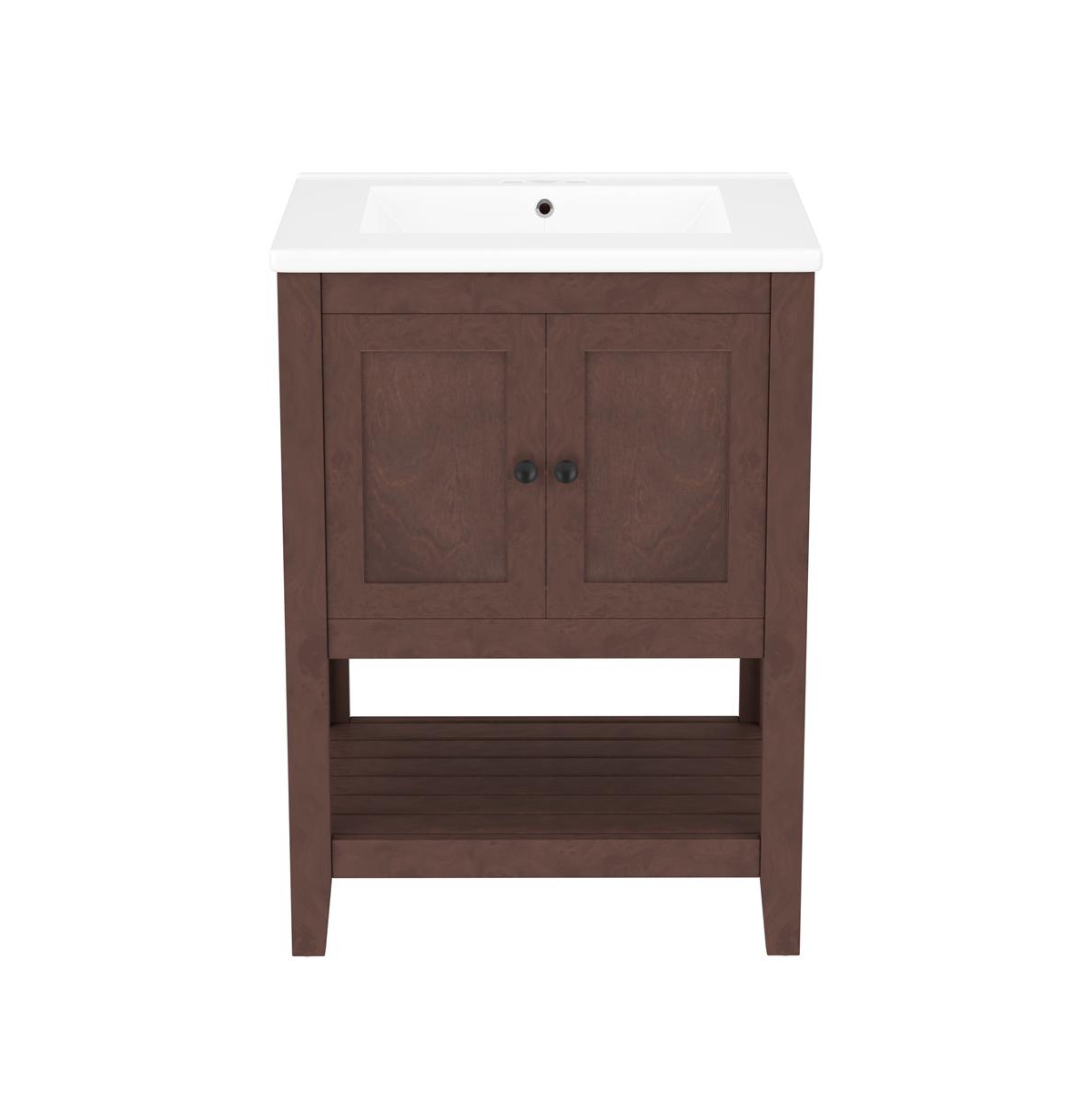 Click here for Luckbyte White 24inch Modern Sleek Bathroom Vanity... prices
