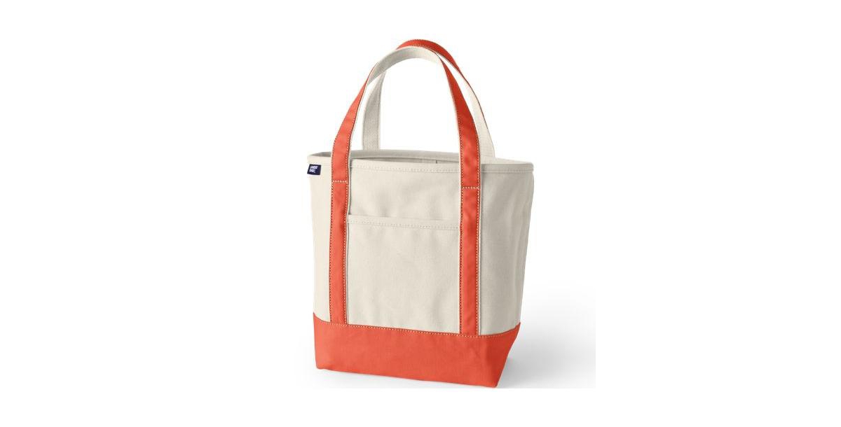Click here for Lands End Medium Natural 5 Pocket Open Top Canvas... prices