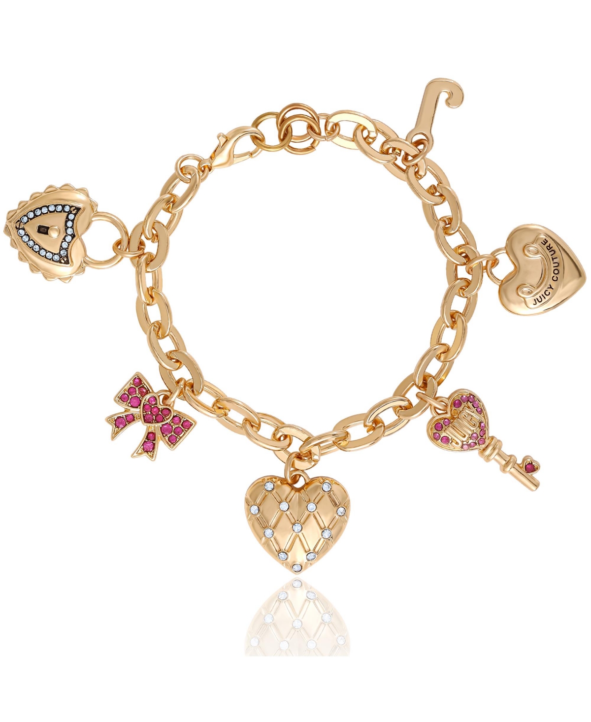 Click here for Juicy Couture Heart & Key Charm Bracelet - Gold prices