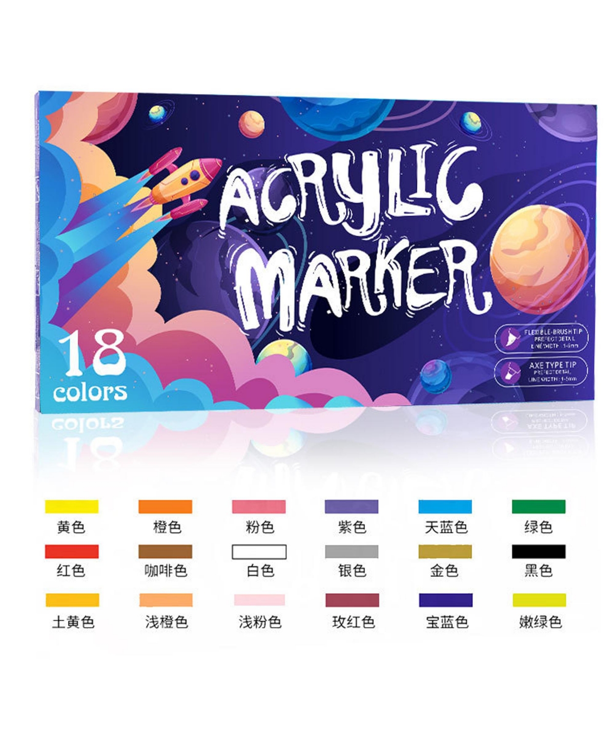 Click here for Htutwoo 18 Colors Dual Tip Acrylic Paint Markers S... prices