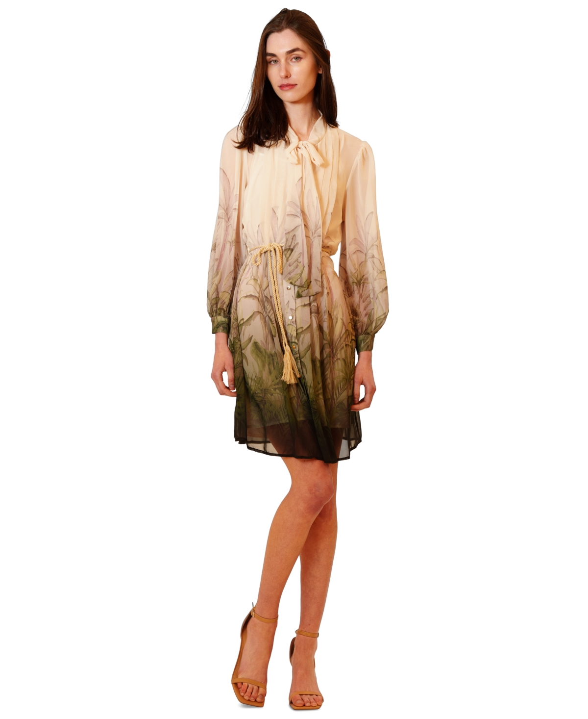 Click here for julia jordan Womens Pleated Tropical Cowl Neck Min... prices