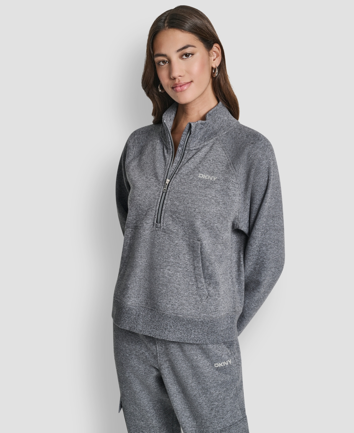 Click here for Dkny Sport Womens Studded-Logo Half-Zip Sweatshirt... prices
